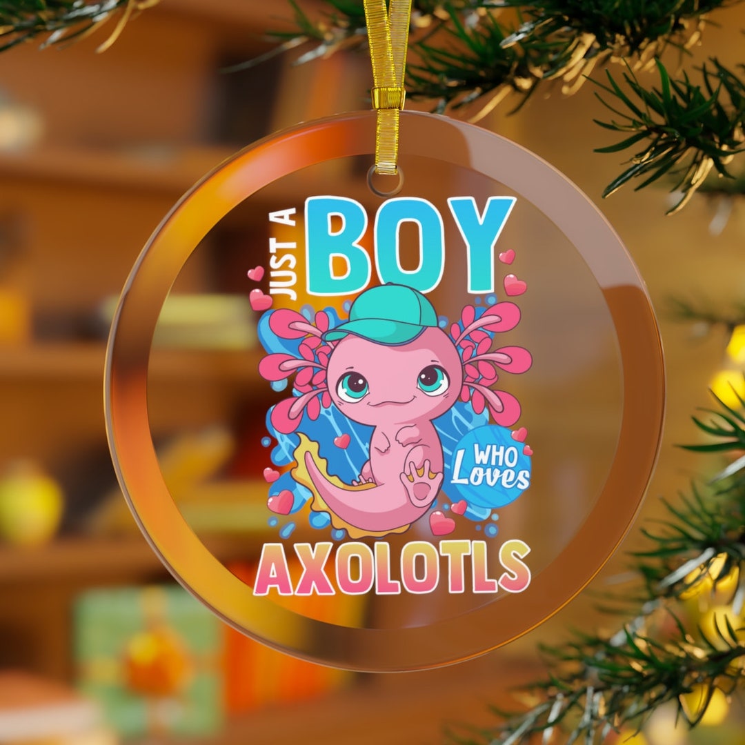 Boy Axolotl Ornament, Just a Boy Who Loves Axolotls, Axolotl Christmas ...