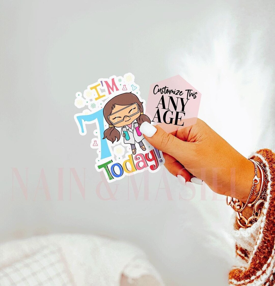 Girl Scientist Stickers, Girl Scientist Birthday, Girl Science Gifts ...