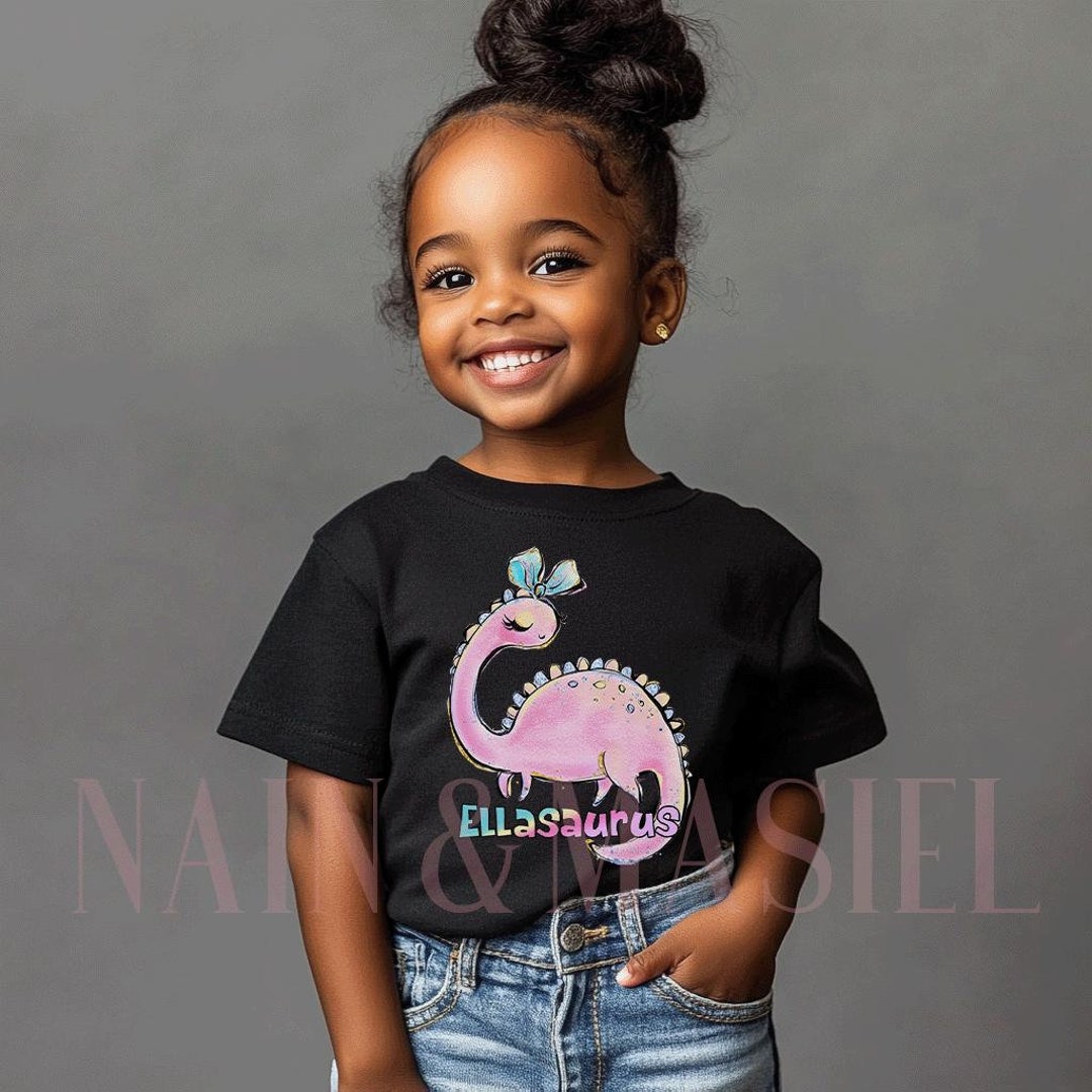 CUSTOM Girl Dinosaur Shirt, Dinosaur Name Shirts Kids, Girl Dinosaur ...