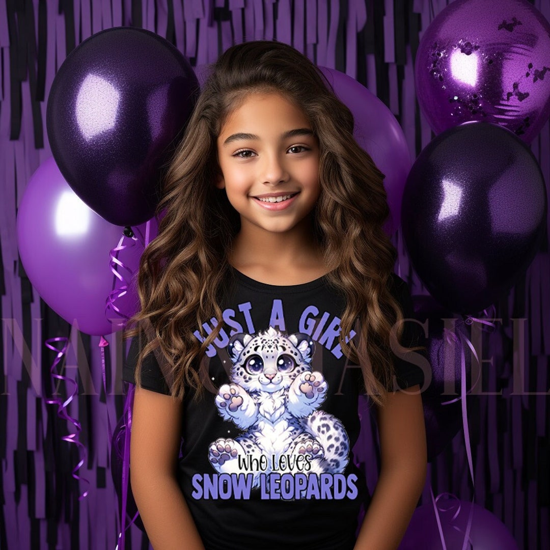 Snow Leopard Shirt, Just a Girl Who Loves Snow Leopards Shirt, Snow ...