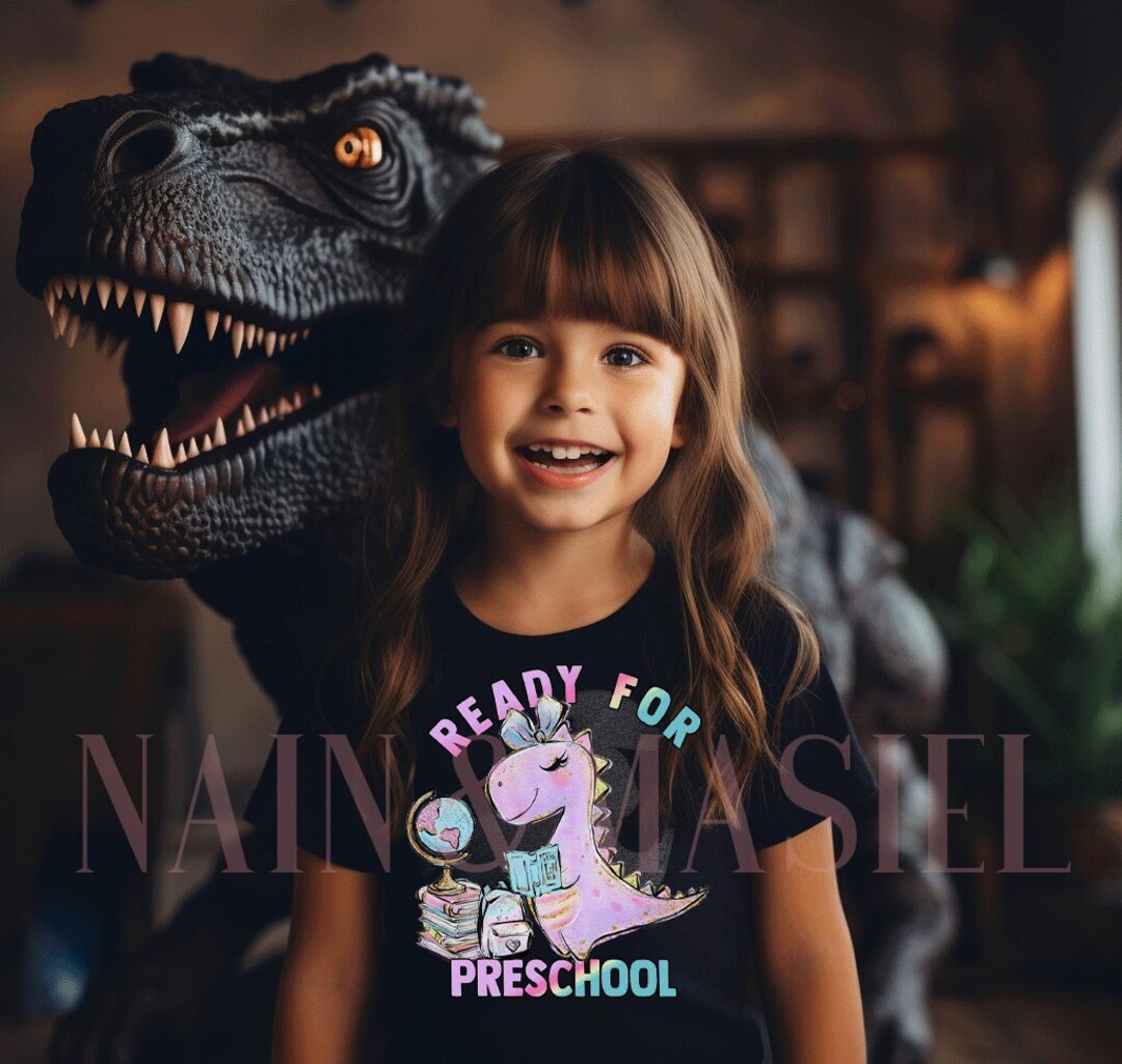 Girls Preschool Shirt Pre-k Dinosaur Shirt Pre Kinder First Day of ...