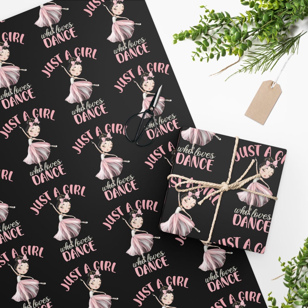 Ballerina Wrapping Paper, Dance Gift Wrap, Dancer Gift, Ballet Birthday ...