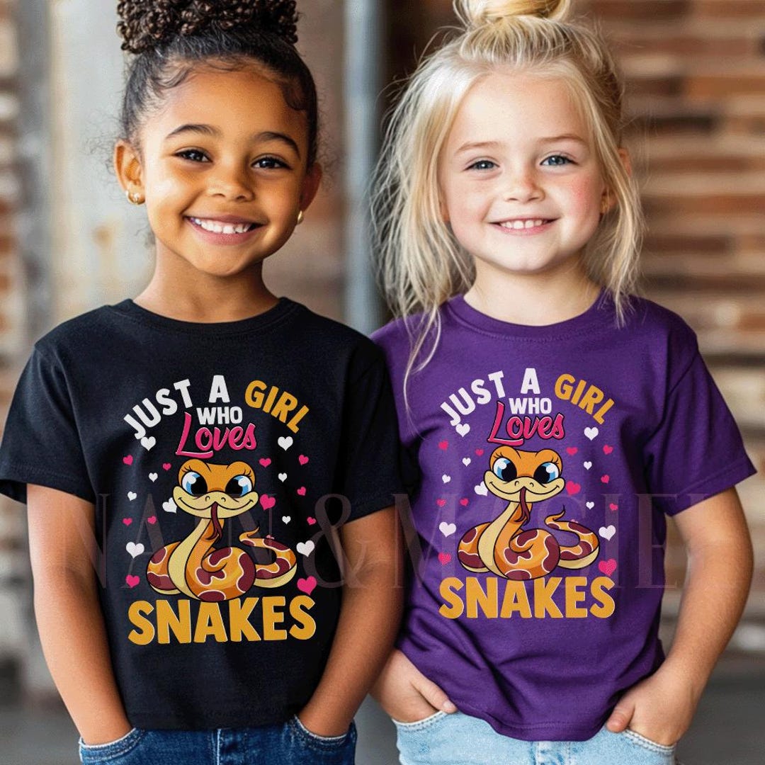 Girls Snake Shirt, Just a Girl Who Loves Snakes Shirt, Snake Gift ...
