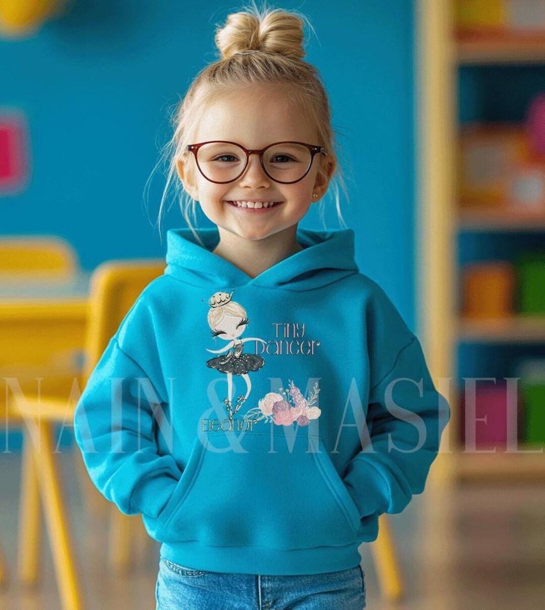 Personalized Tiny Dancer Hoodie, Custom Ballerina Sweatshirt, Girls ...