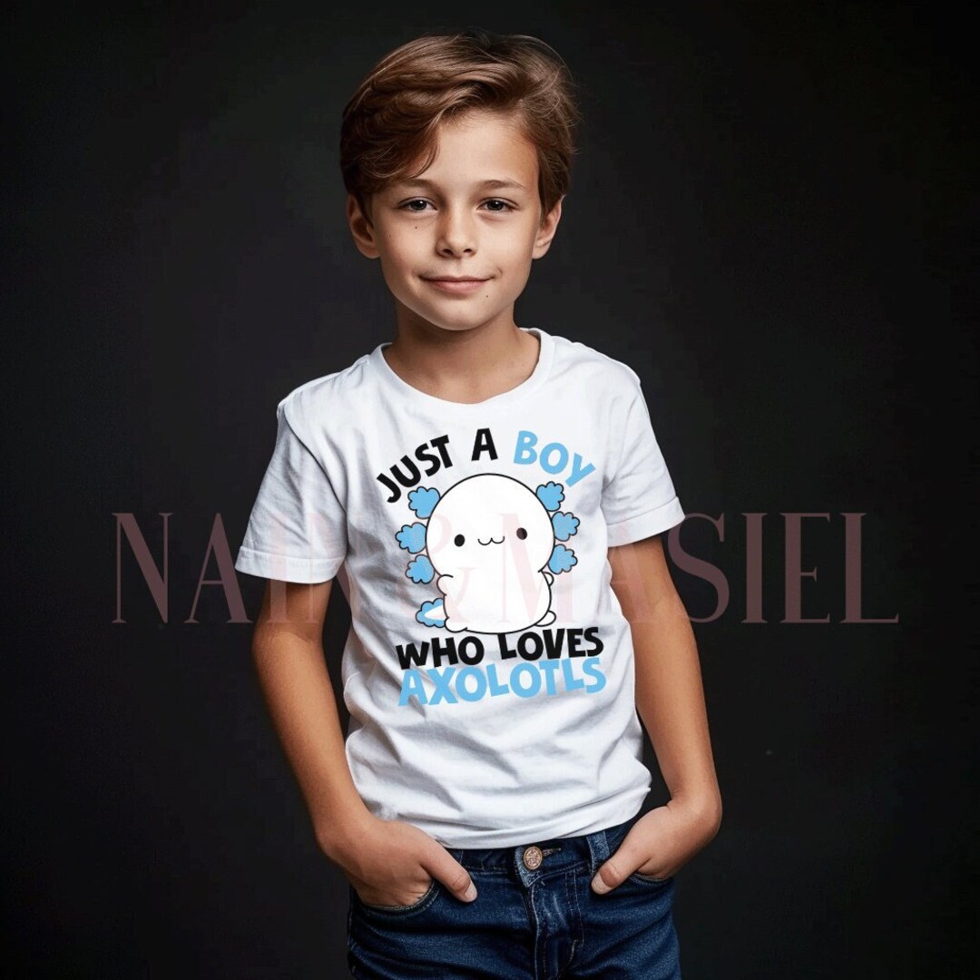 Boys Axolotl Shirt, Just a Boy Who Loves Axolotls, Boys Axolotl T-shirt ...