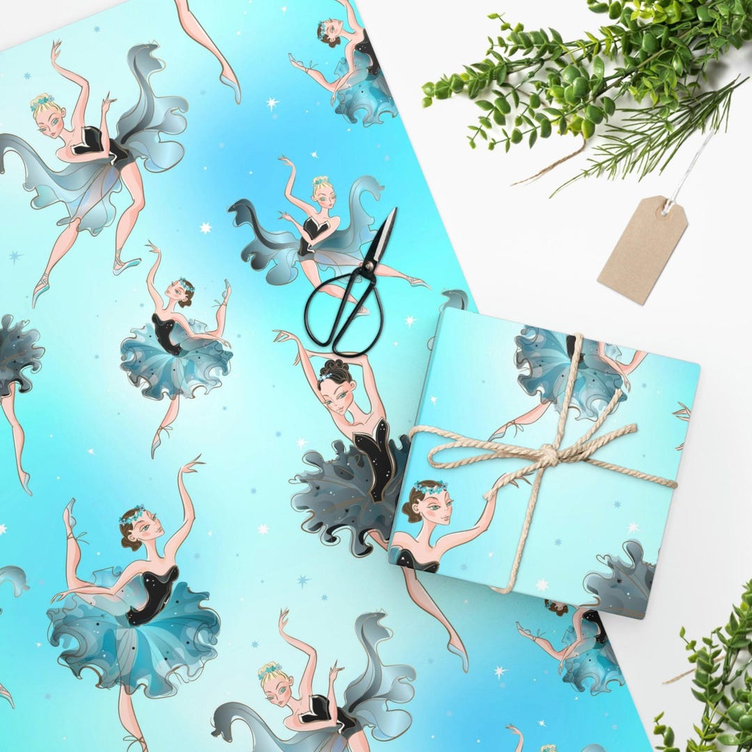 Ballerina Wrapping Paper, Ballet Wrapping Paper, Dance Wrapping ...