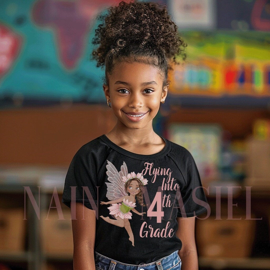 4th Grade Shirt Black Fairy Girls Last Day of School Shirt, Fairy Gifts ...