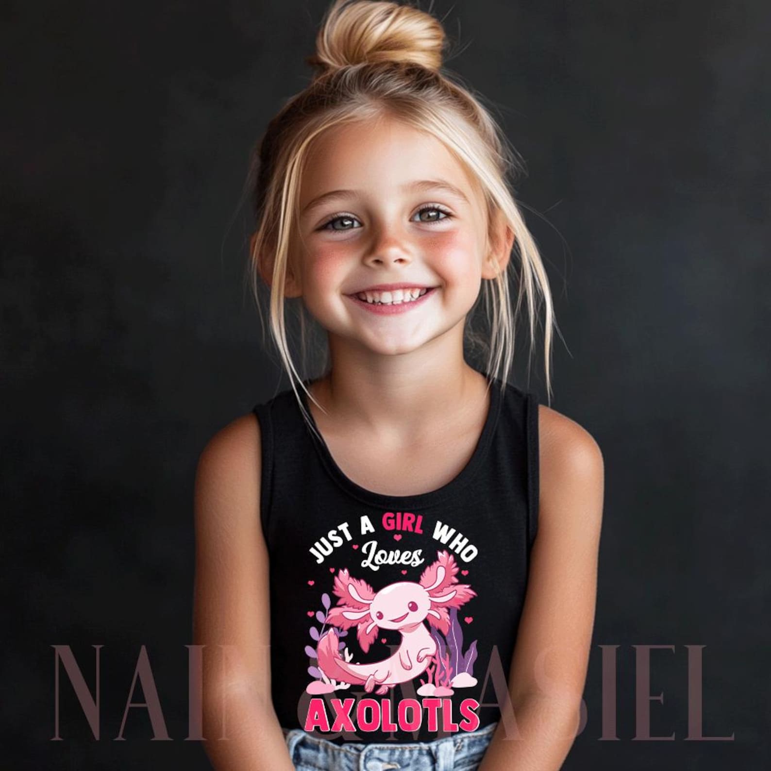 Girls Axolotl Tank Top, Axolotl Shirt, Just a Girl Who Loves Axolotls ...