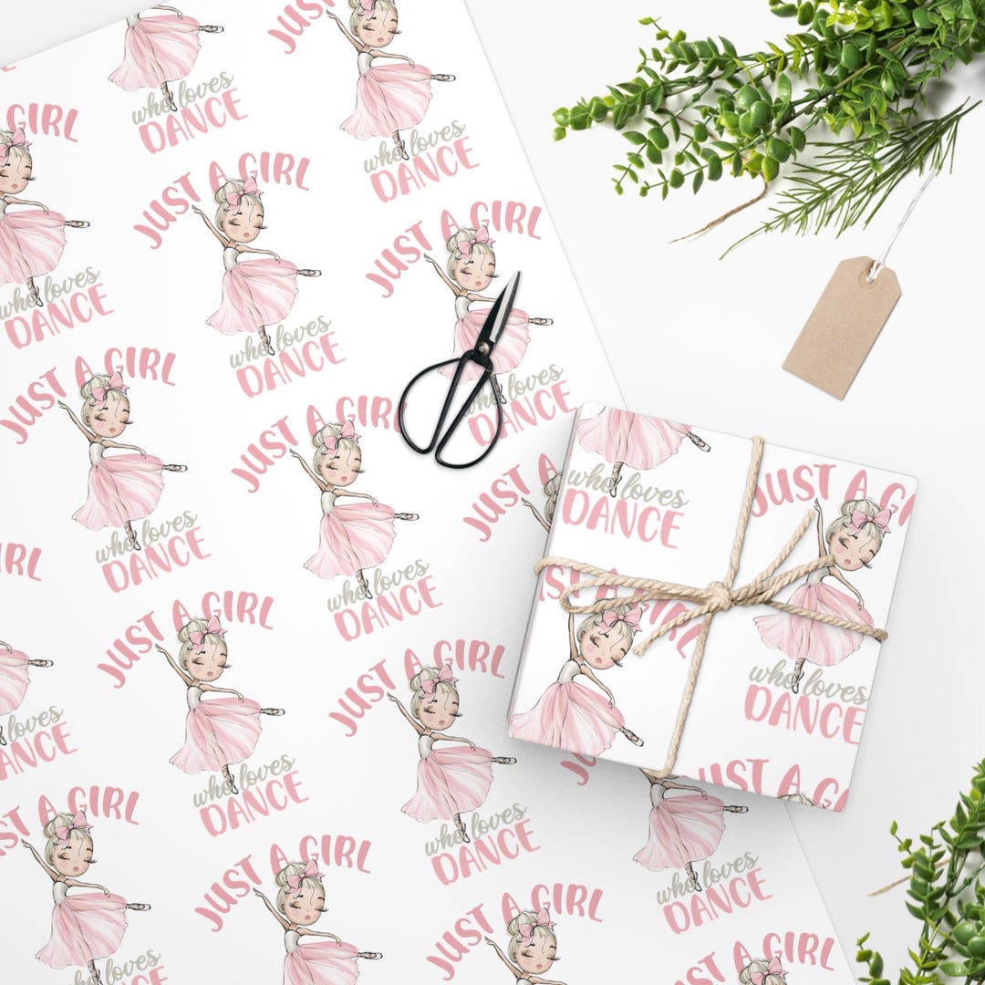 Blonde Ballerina Wrapping Paper, Dance Gift Wrap, Dancer Gift, Ballet ...