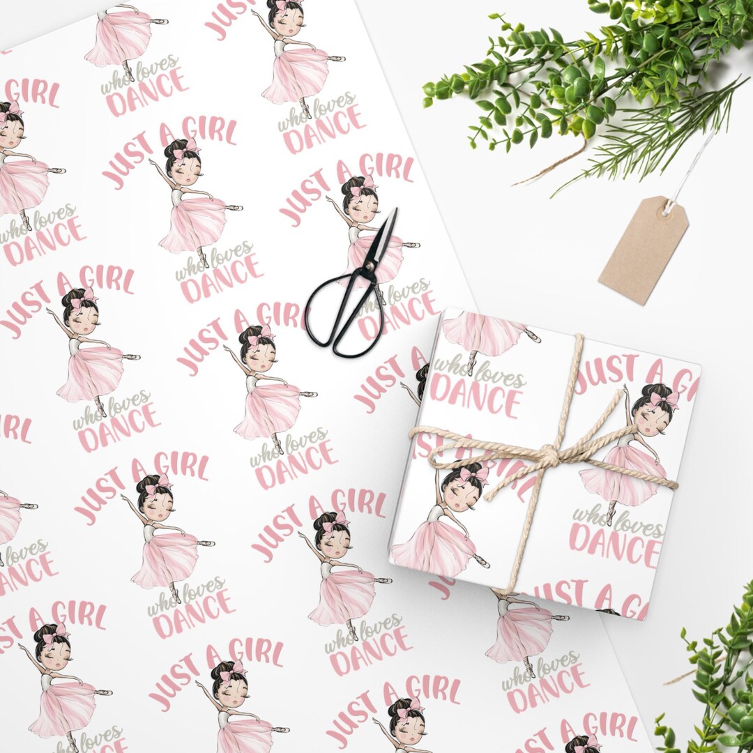 Ballerina Wrapping Paper, Dance Gift Wrap, Dancer Gift, Ballet Birthday ...