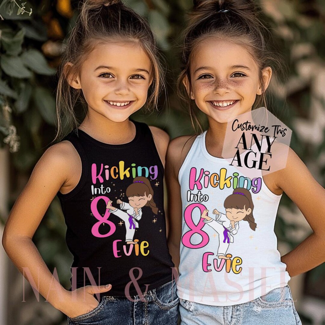 Martial Arts Girls Birthday Shirt, Birthday Tank Topm Karate, Taekwondo ...