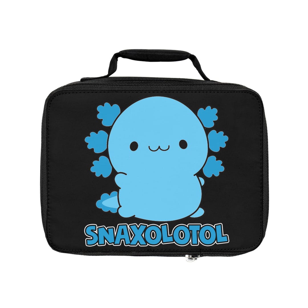 Boys Axolotl Lunch Bag Kids, Axolotl Lunch Box, Axolotl Snacks ...