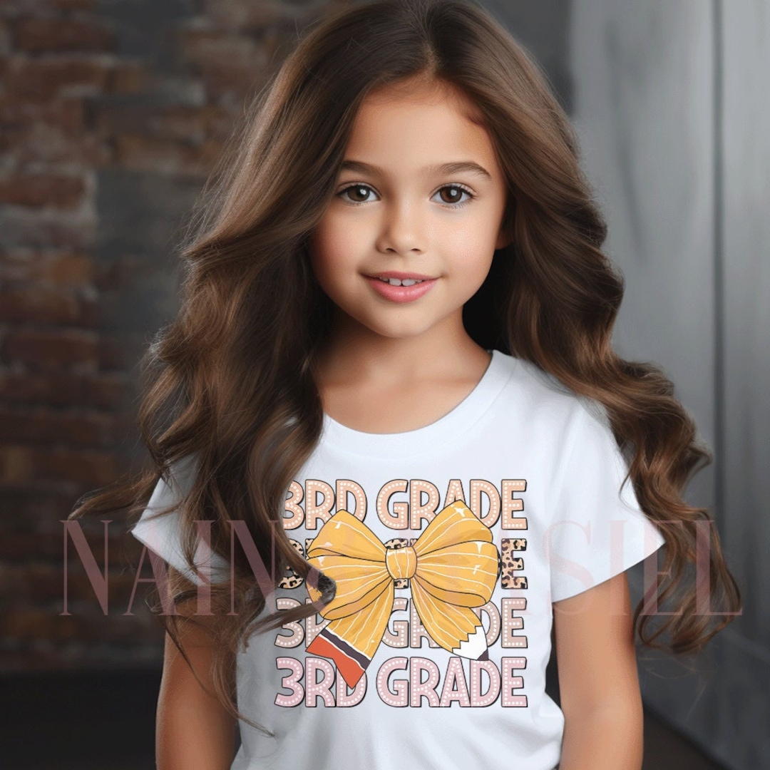 Girls 3rd Grade Shirt, Dalmatian Dots School Shirt, Coquette School ...