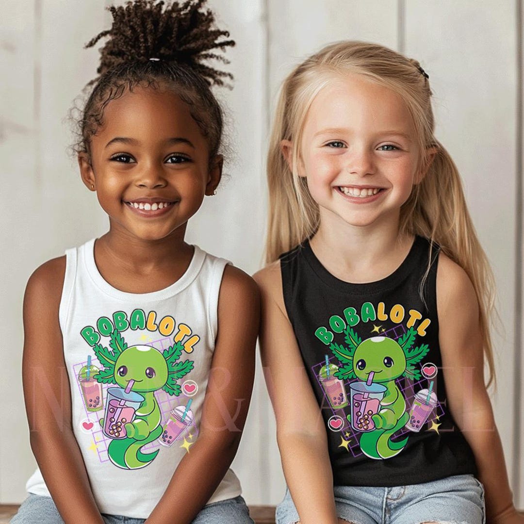 Green Axolotl Tank Top, Axolotl Shirt, Boba Shirt, Bubble Milk Tea ...