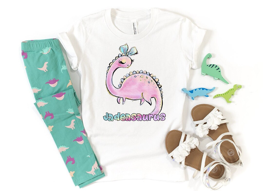 CUSTOM Girl Dinosaur Shirt Dinosaur Name Shirts Kids Girl - Etsy