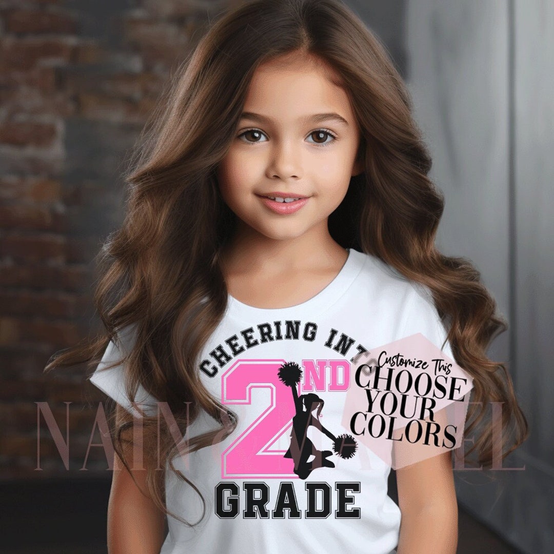 2nd Grade Shirt Cheerleader Cheering Girls First Day of School Shirt ...