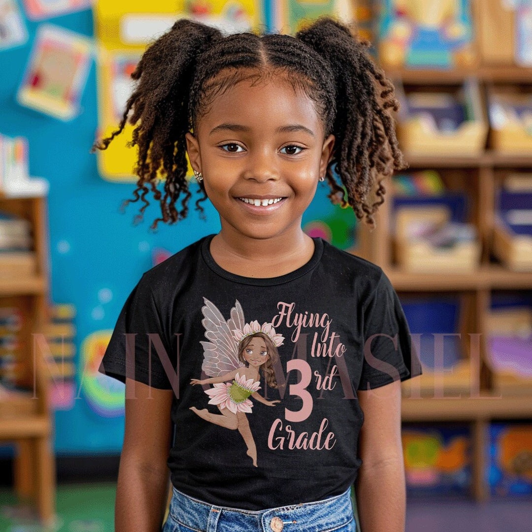 3rd Grade Shirt Black Fairy Girls First Day of School Shirt, Fairy ...