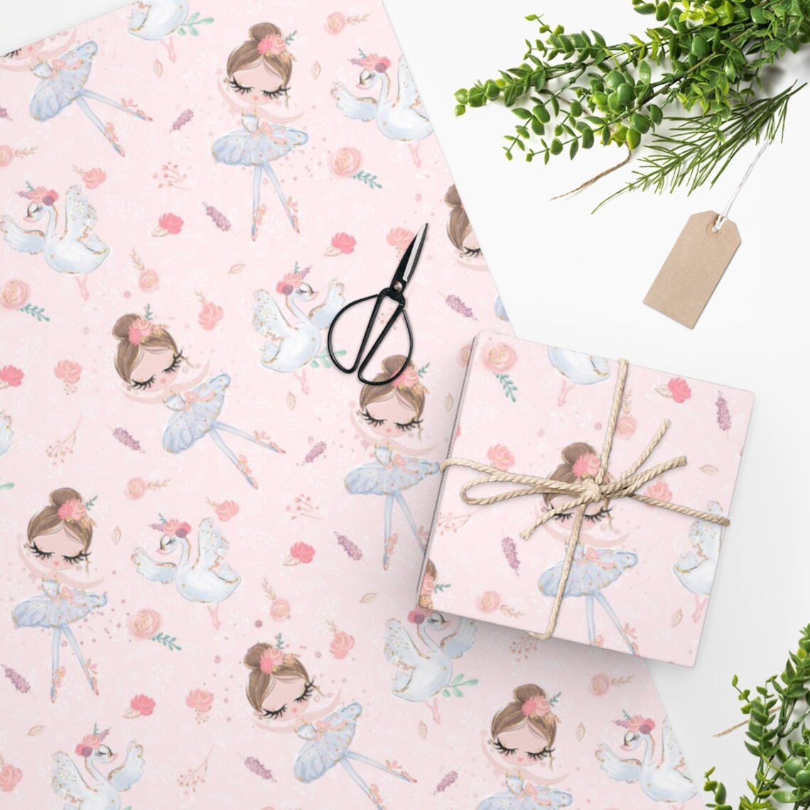 Ballerina Wrapping Paper Ballet Dancer Gift Wrap Ballet | Etsy