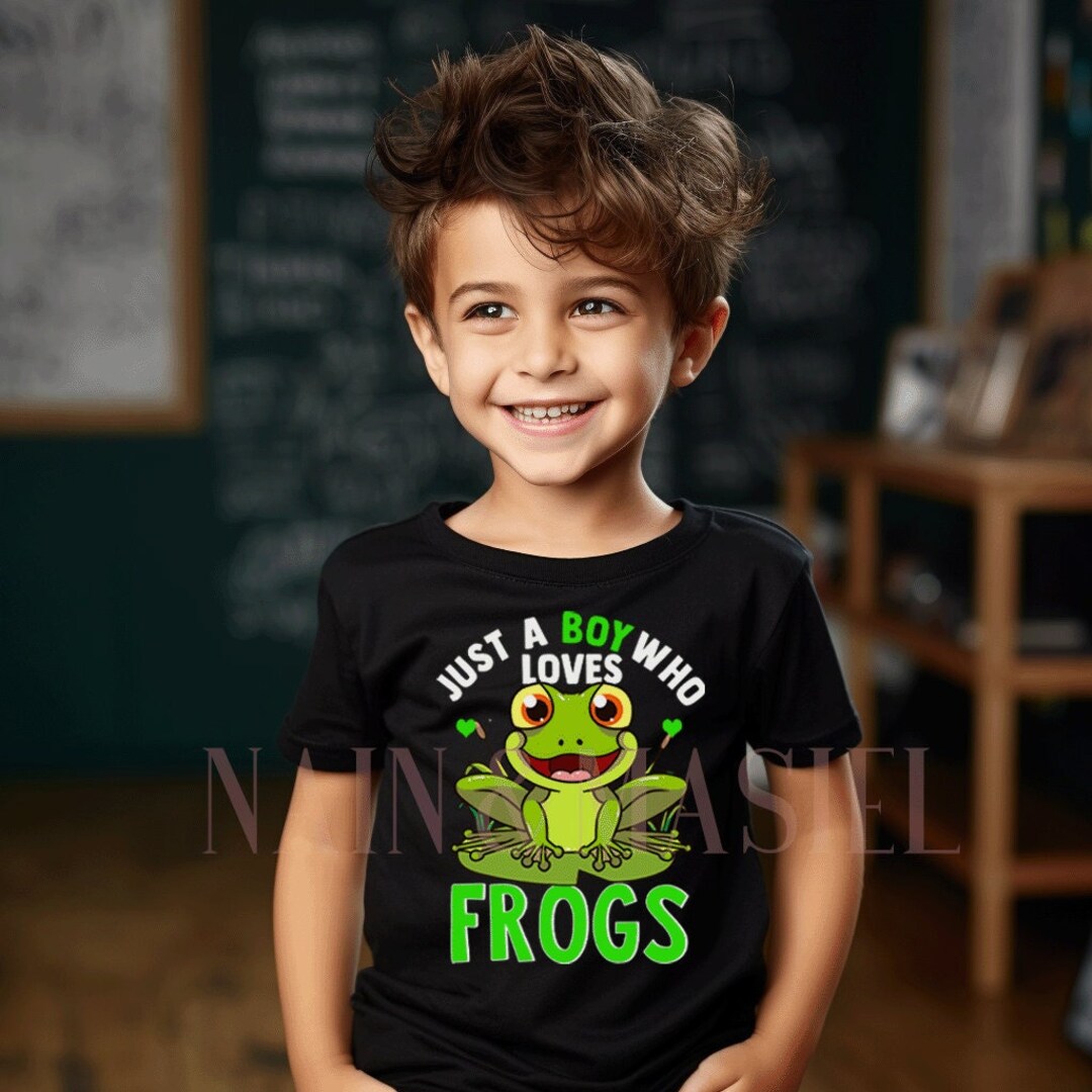 Boys Frog Shirt, Just a Boy Who Loves Frogs Shirt, Toddler Boy Frog ...