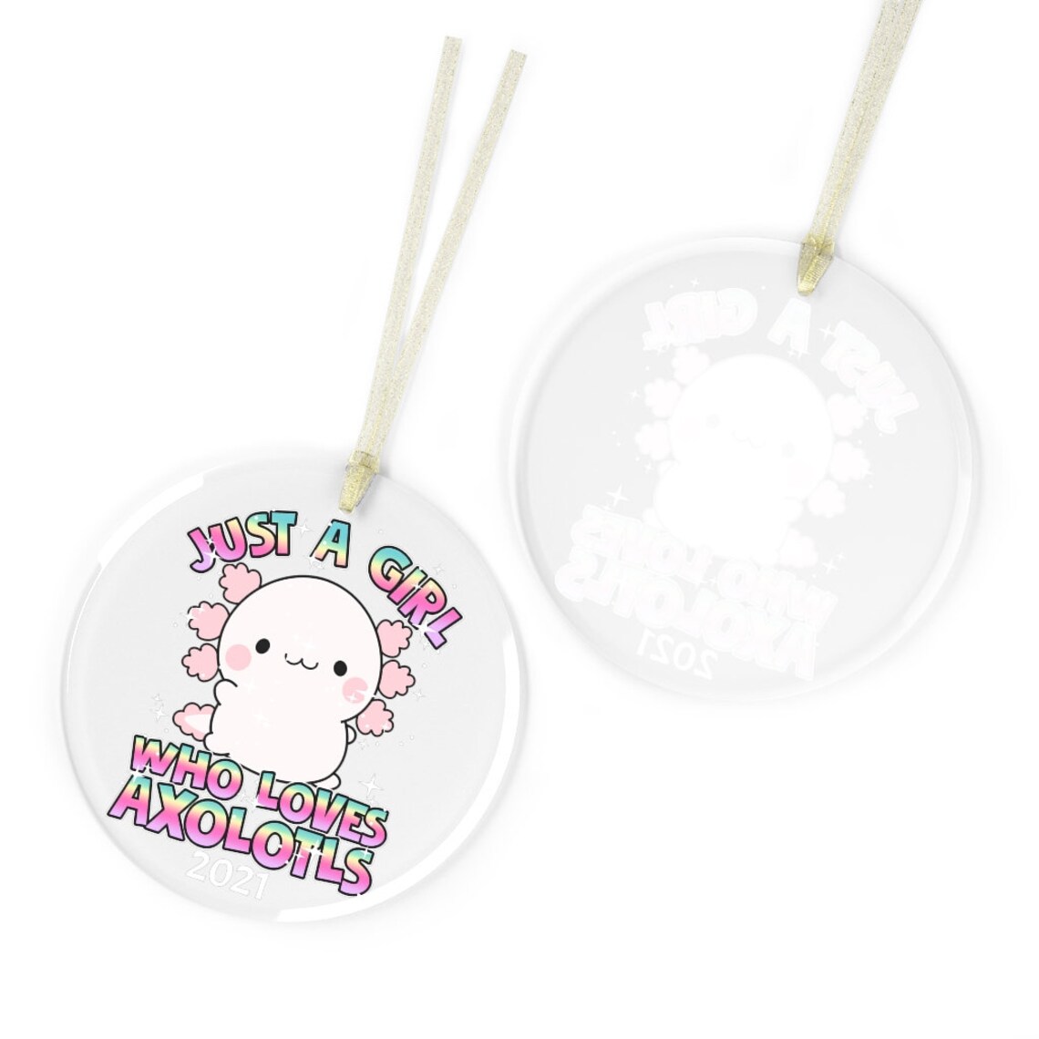 Cute Axolotl Christmas Ornament Axolotl Gifts Kids Axolotl | Etsy