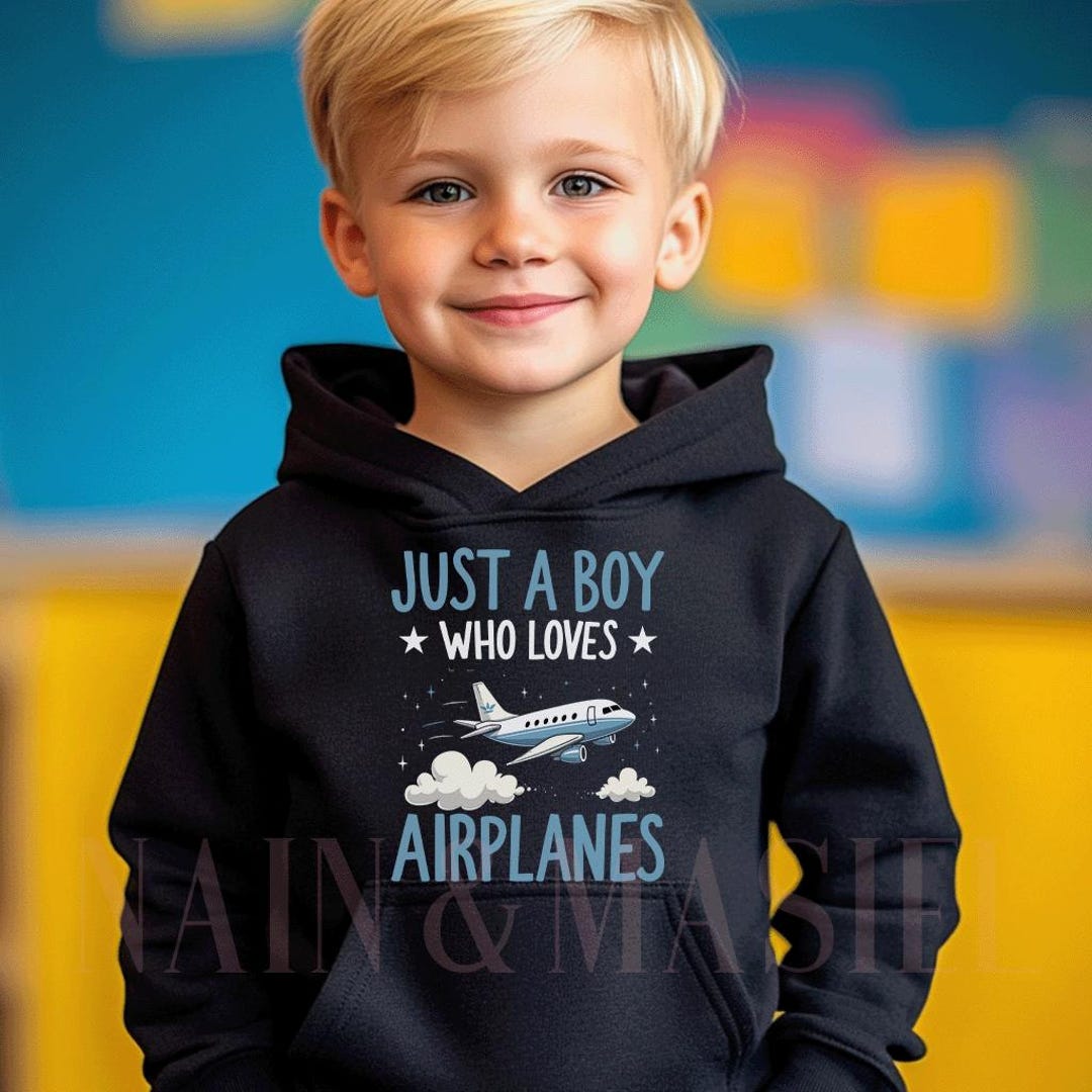 Boys Airplane Hoodie,long Sleeve Airplane,plane Birthday, First ...