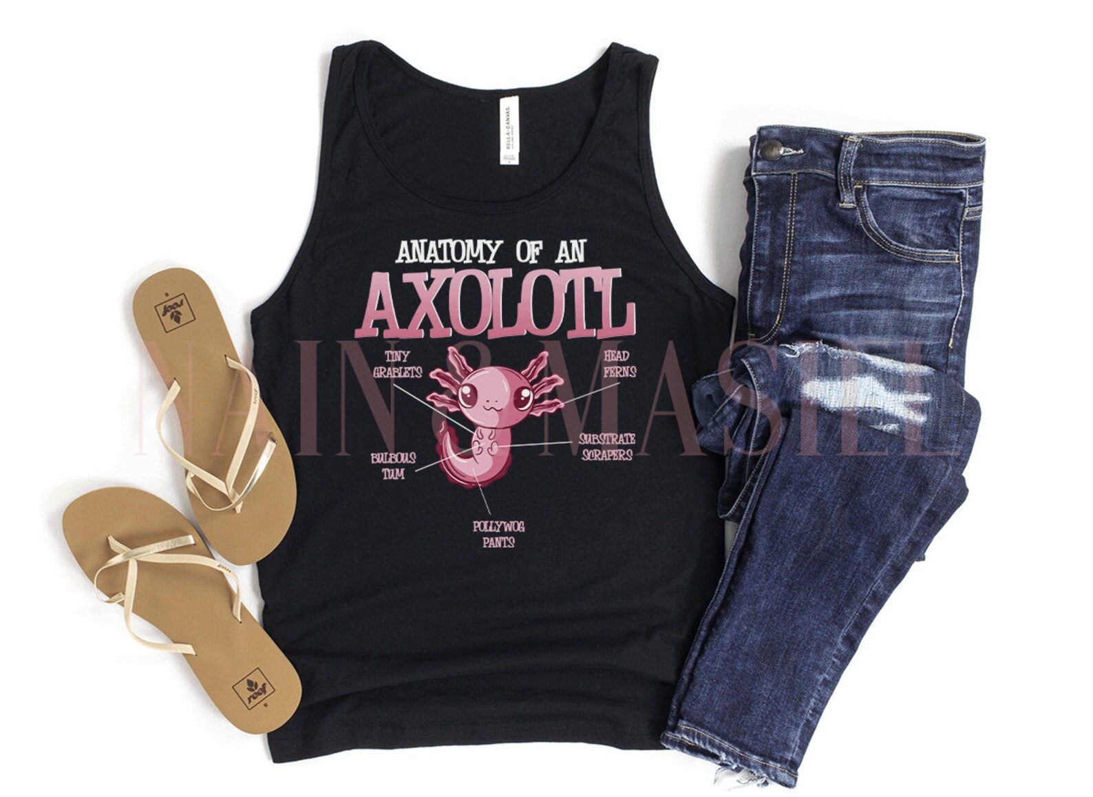 Kids Axolotl Tank Top, Axolotl Shirt, Anatomy Shirt, Anatomy Axolotl ...