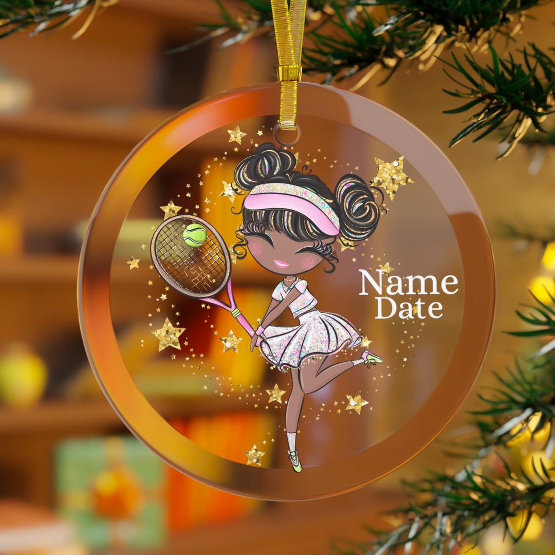 Black Girl Tennis Ornament, Tennis Christmas, Girls Tennis Team, Girls ...