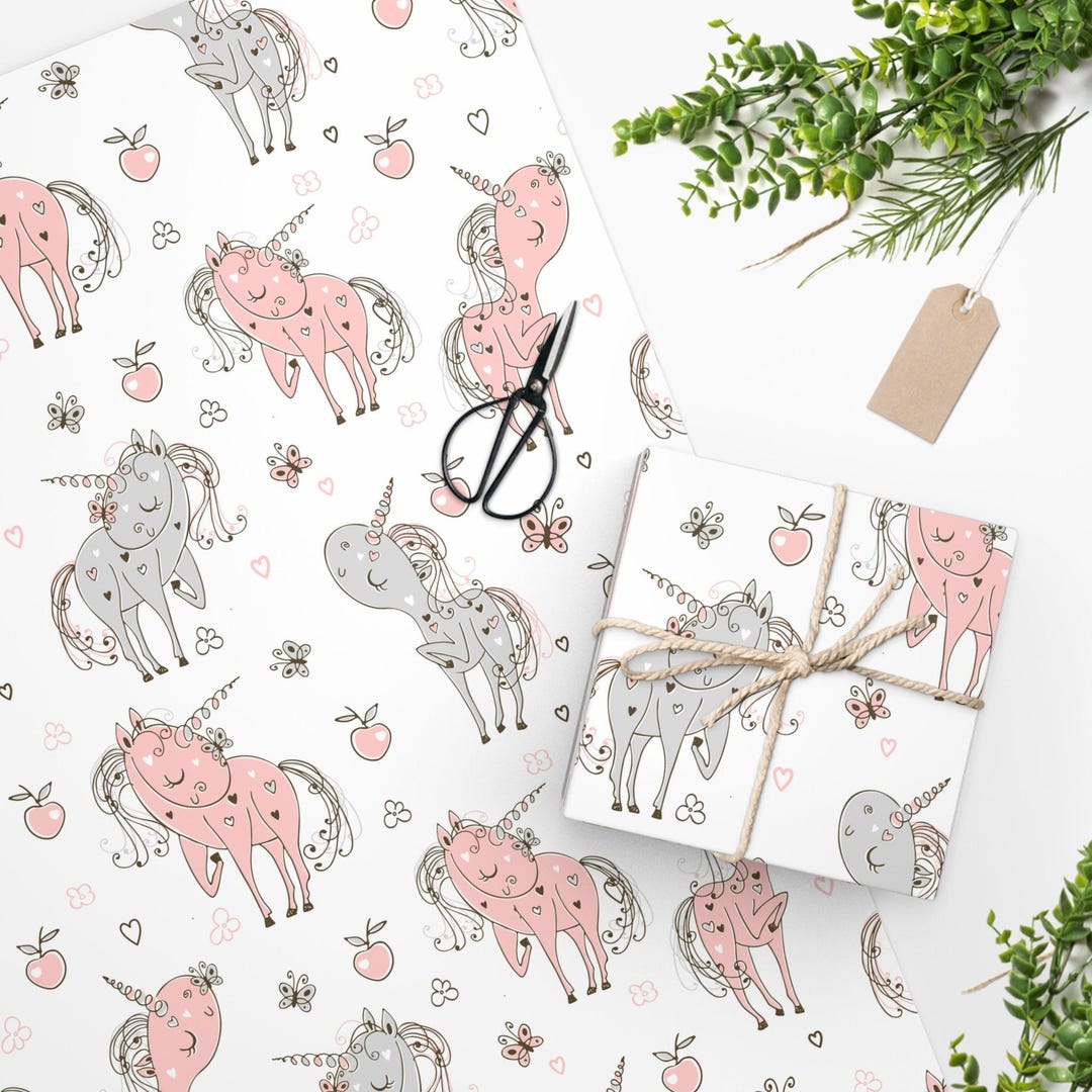 Unicorn Wrapping Paper, Unicorn Birthday, Unicorn Gift Wrap, Unicorn ...