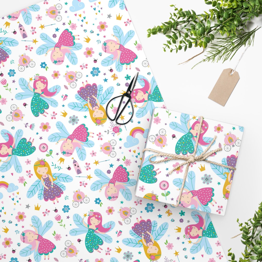 Fairy Wrapping Paper, Fairy Birthday, Fairy Gift Wrap, Fairy Party ...
