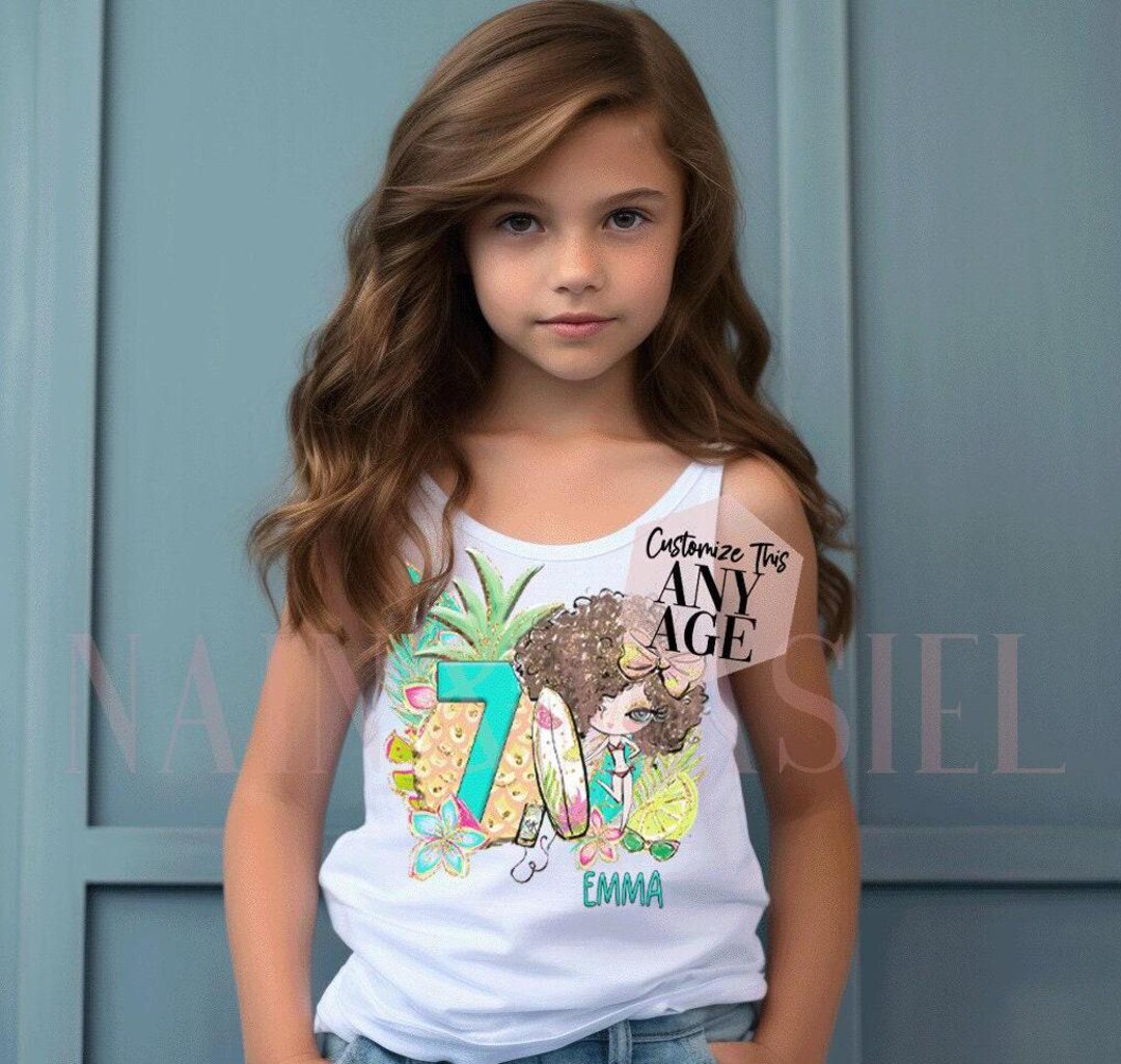 Summer Birthday Girl Shirt, Girls Summer Birthday Party, Birthday Tank ...