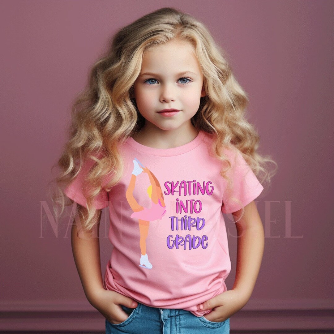 3rd Grade Shirt Blonde Girl Ice Skating Shirt, Ice Skater Shirt, Figure ...