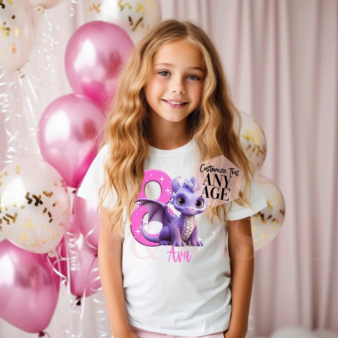Dragon Birthday Shirt, Birthday Girl Shirt, Girl Dragon Shirt, Dragon ...