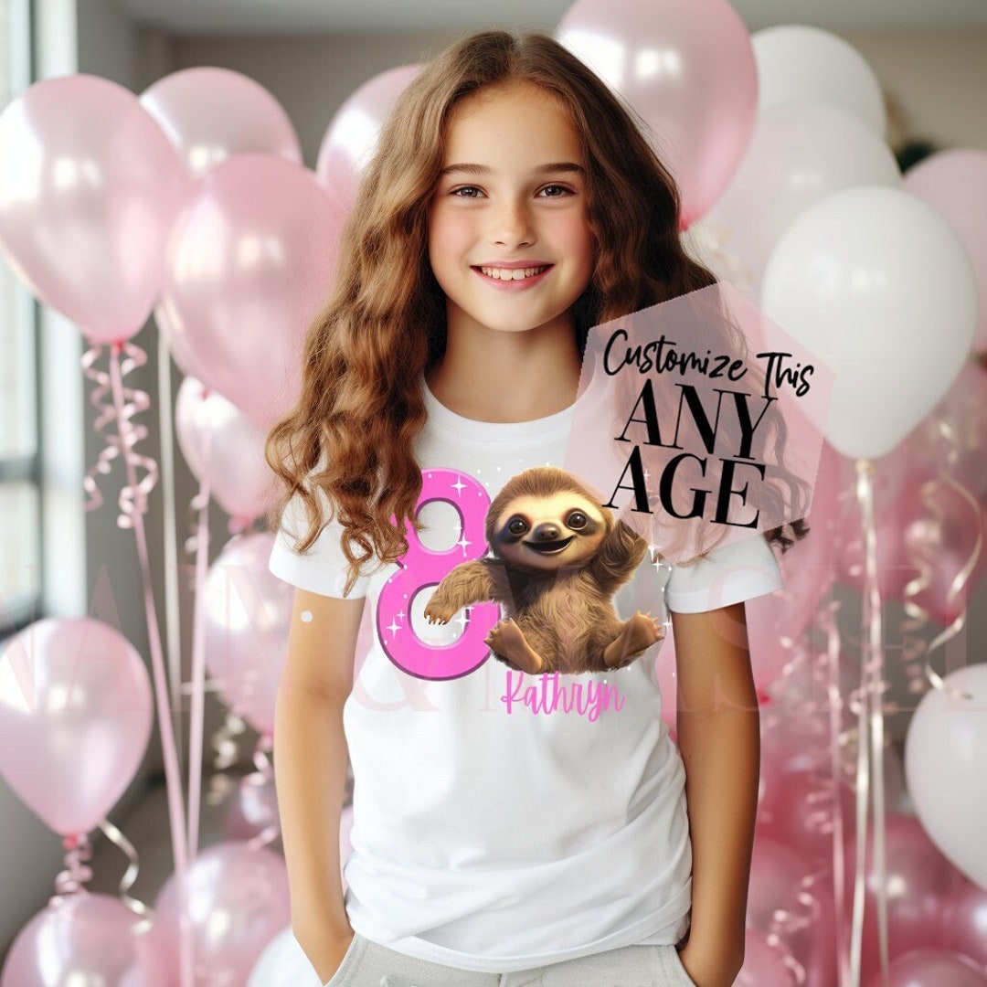 Sloth Birthday Shirt, Birthday Girl Shirt, Sloth Shirts, Sloth Birthday ...