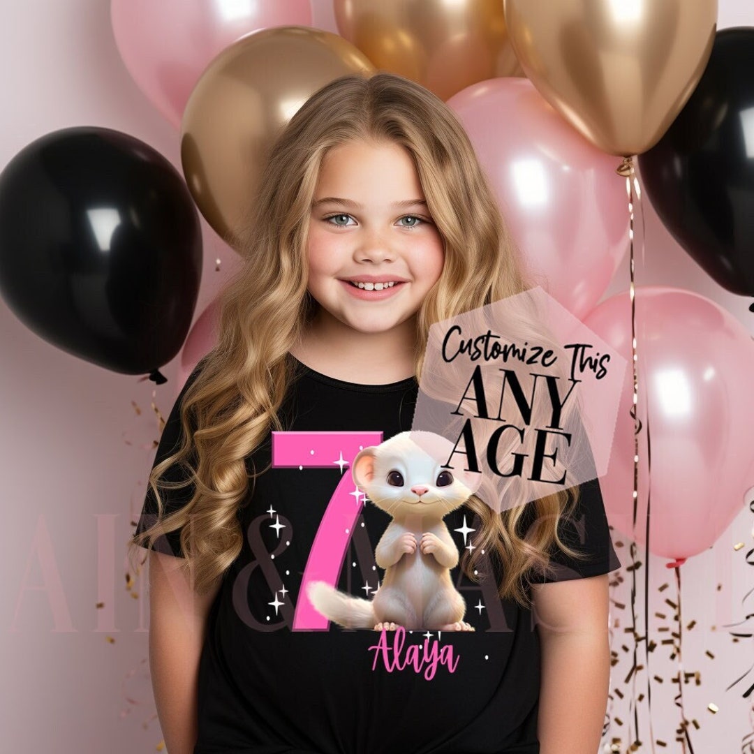 Ferret Birthday Shirt, Birthday Girl Shirt, Ferret Birthday Girl ...