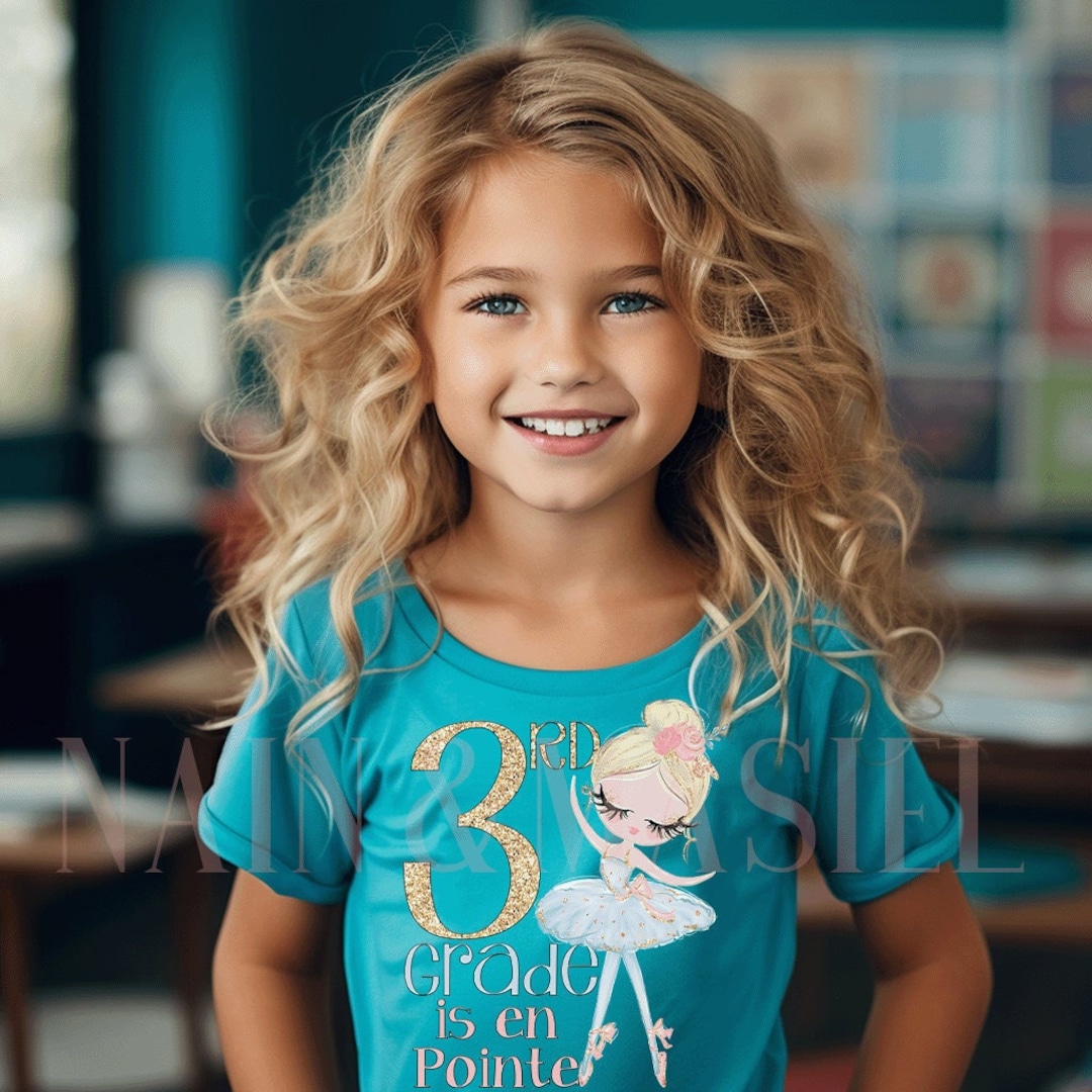 3rd Grade Shirt Girl Ballerina Dancing First Day of School Shirt,1st ...