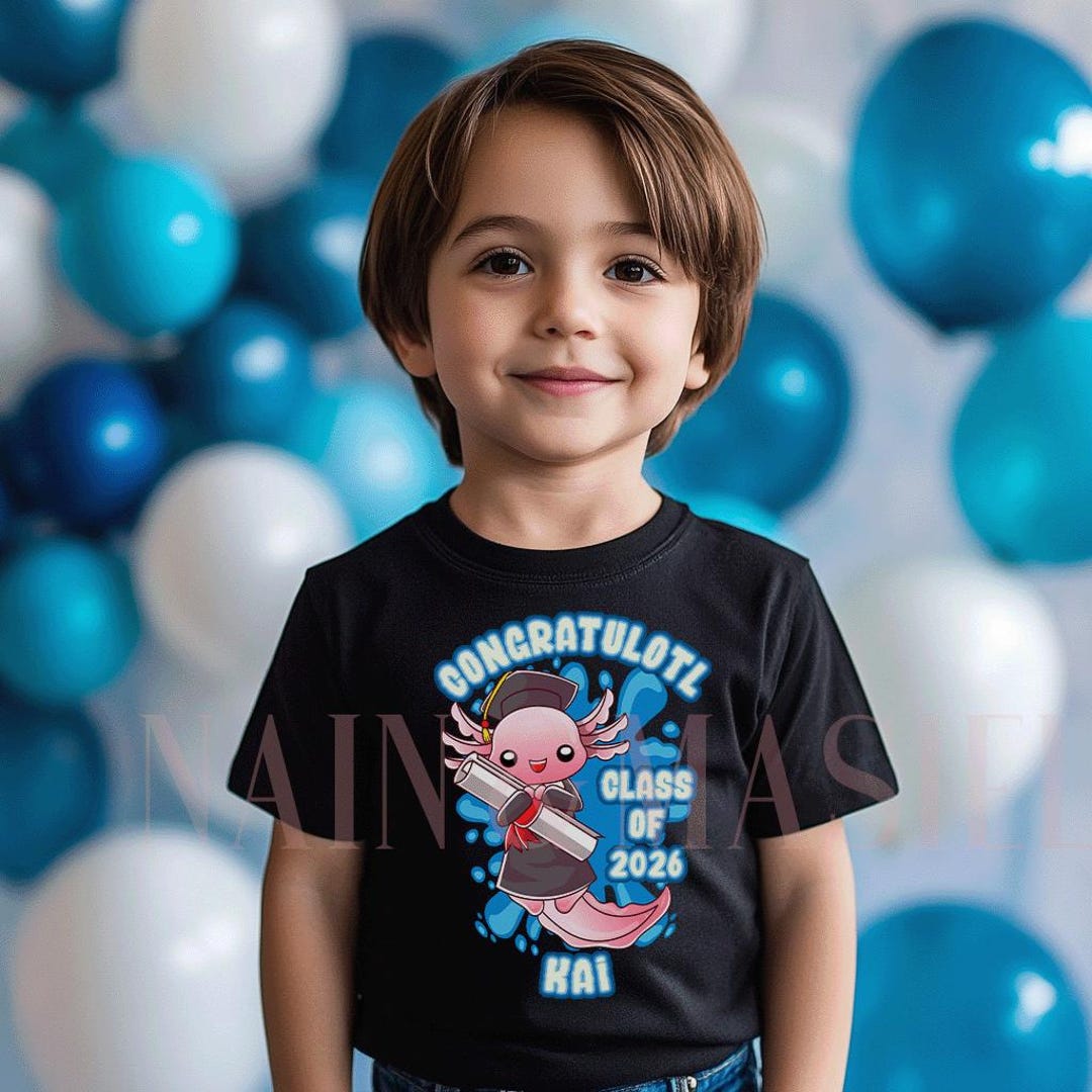 Boys Graduation Shirt, Axolotl Graduation Shirt, Boys Class of 2025 ...
