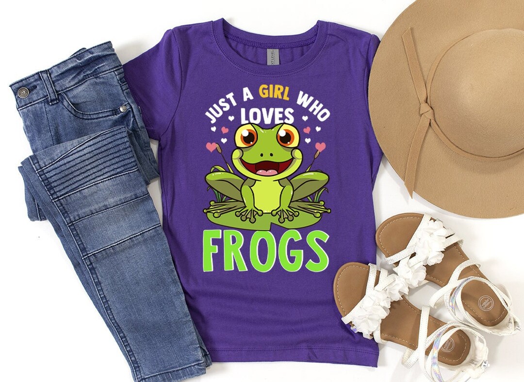 Just a Girl Who Loves Frogs Shirt Cute Frog Shirts Girls - Etsy