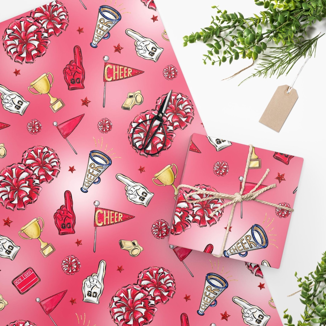 Cheerleader Wrapping Paper, Cheer Gift Wrap, Cheerleading Gifts for Her ...