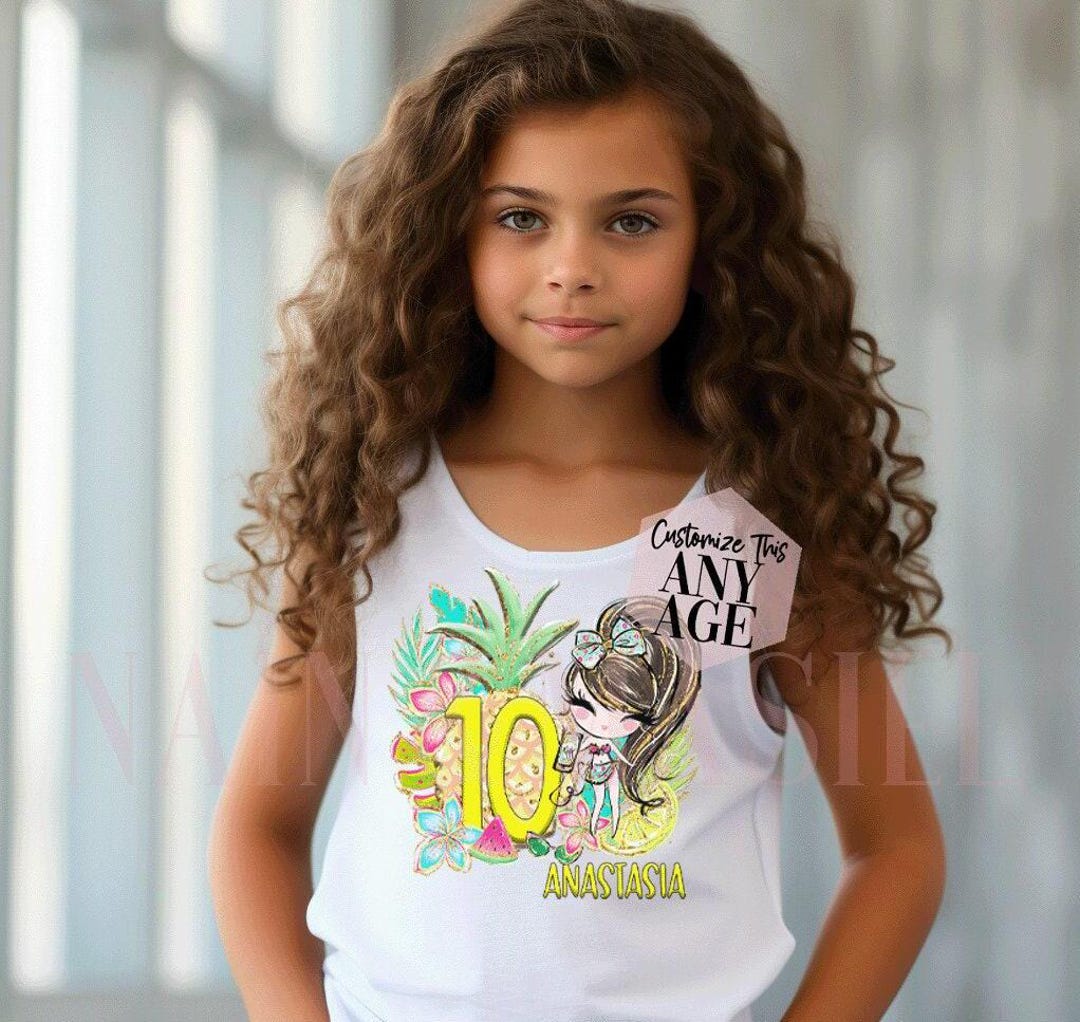 Summer Birthday Girl Shirt, Girls Summer Birthday Party, Birthday Tank ...