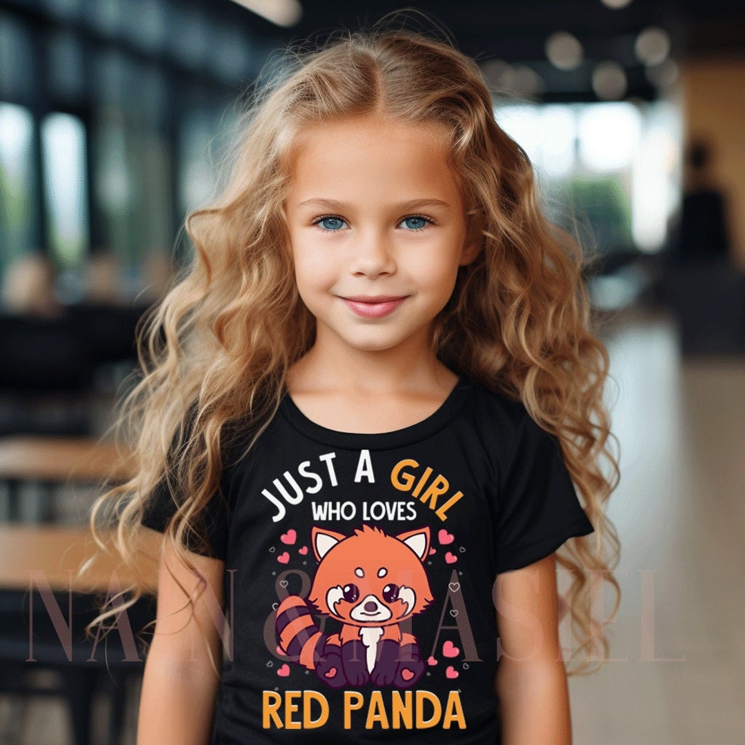 Cute Red Panda Shirt, Just a Girl Who Loves Red Panda Shirt, Red Panda ...
