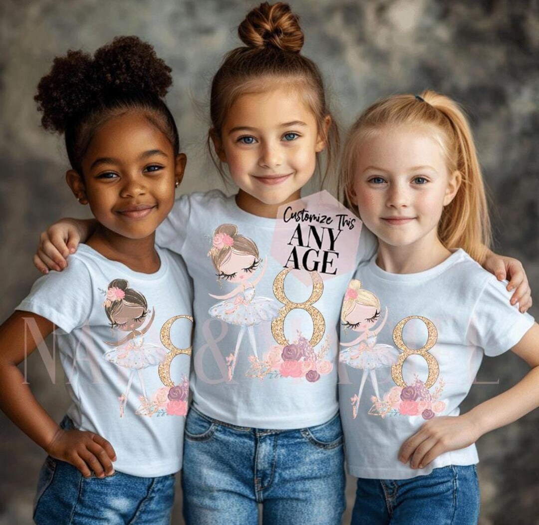 Ballerina Birthday Shirt, Ballet Birthday Shirt, Ballet Party, Dance ...