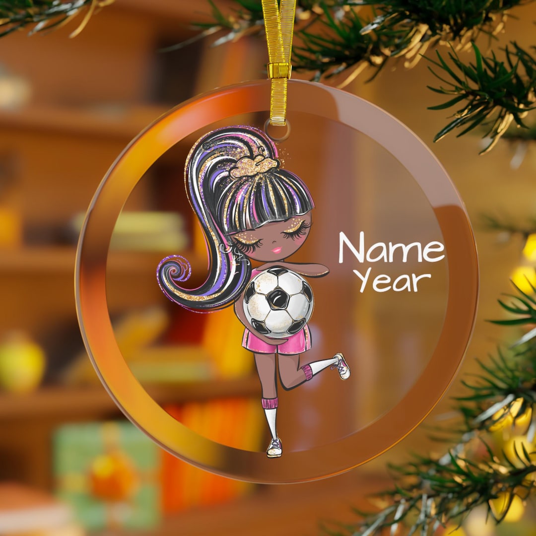 Black Girl Soccer Ornament, Girls Soccer Team, Girls Soccer Player ...