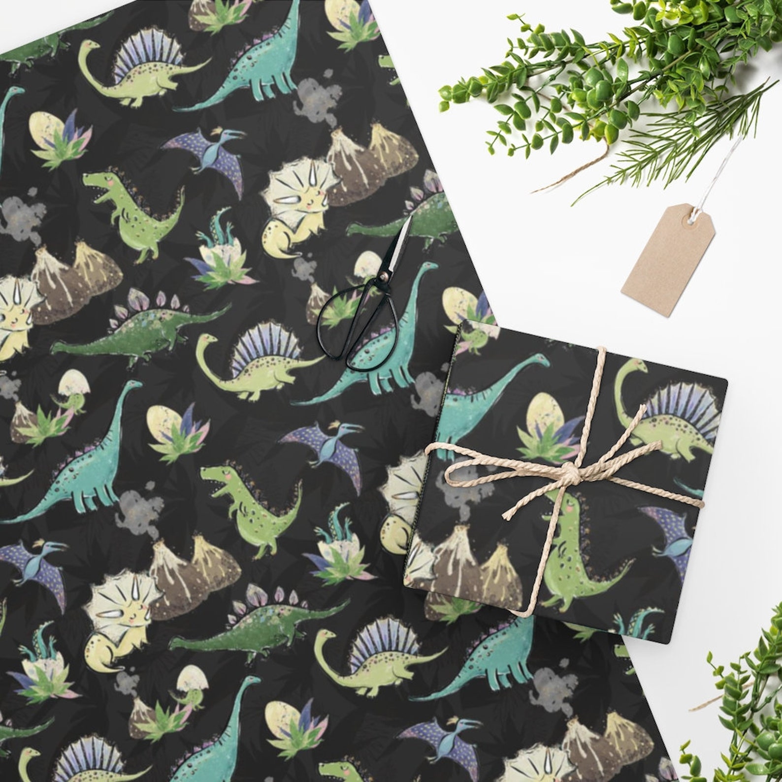 Dinosaur Wrapping Paper Dino Dinosaur Gifts Dinosaur Gift | Etsy