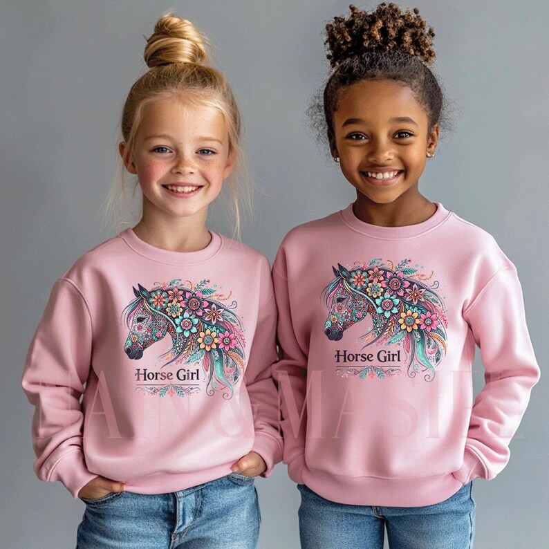 Girls Horse Sweatshirt, Equestrian Sweatshirt, Horse Sweater, Cowgirl ...