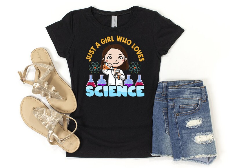 Girls Science T-shirt, Future Scientist STEM Tee, Kids Valentine Gift ...