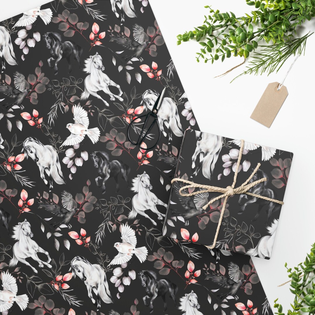 Horse Wrapping Paper, Horse Gift Wrap, Horse Gift Bag, Horse Birthday ...