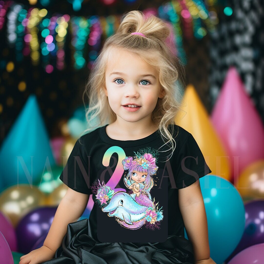 2nd Birthday Girl Shirt Mermaid Two Shirt2nd Birthday Outfit 2 Birthday Party2nd Birthday
