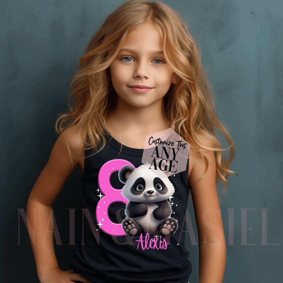 Panda Birthday Tank Top, Panda Birthday Shirt, Panda Bear Gifts, Panda ...