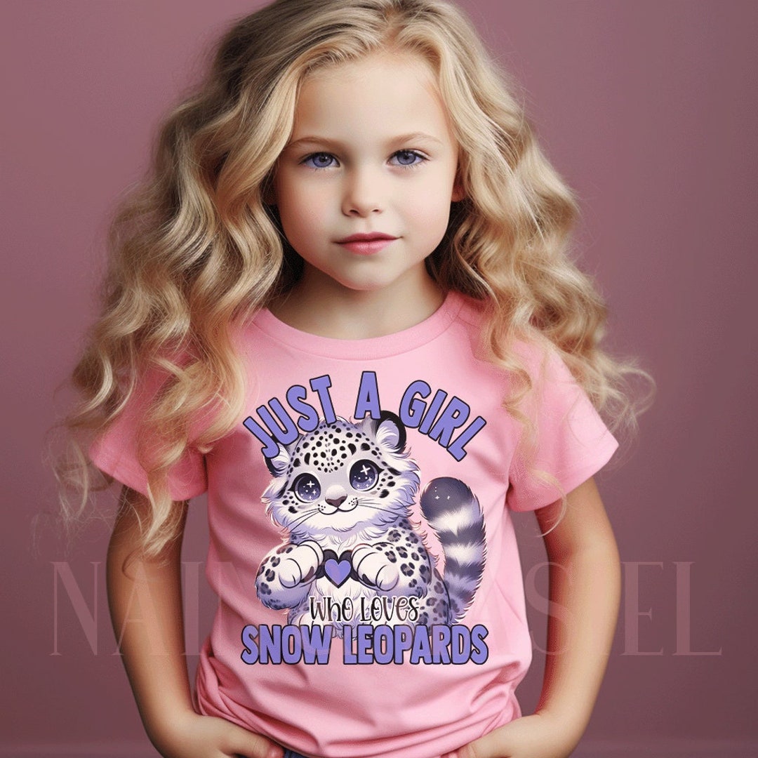 Snow Leopard Shirt, Just a Girl Who Loves Snow Leopards Shirt, Snow ...