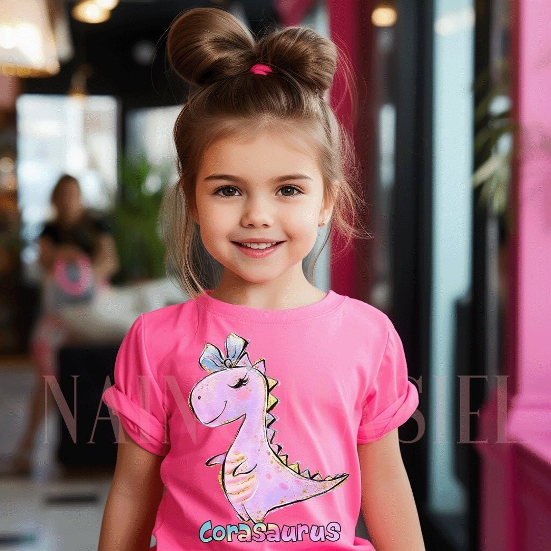 Girl Dinosaur Name Shirt, CUSTOM Dinosaur Shirts Kids, Girl Dinosaur ...